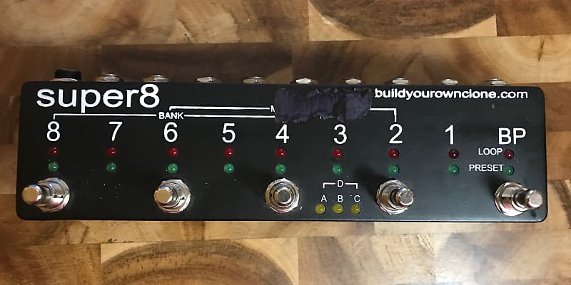Build Your Own Clone BYOC Super8 programmable looper - Black | Reverb