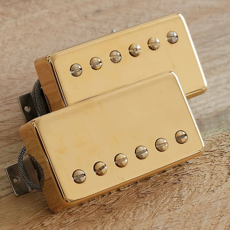 Gibson Classic 57 PAF humbucker pickup set - GOLD | Reverb