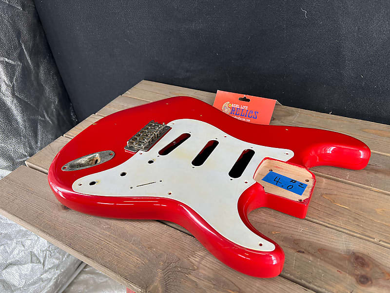 Real Life Relics Strat® Body Aged Fiesta Red Nitro #2 | Reverb