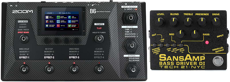 Zoom B6 Bass Multi-effects Processor Bundle with Tech 21 | Reverb