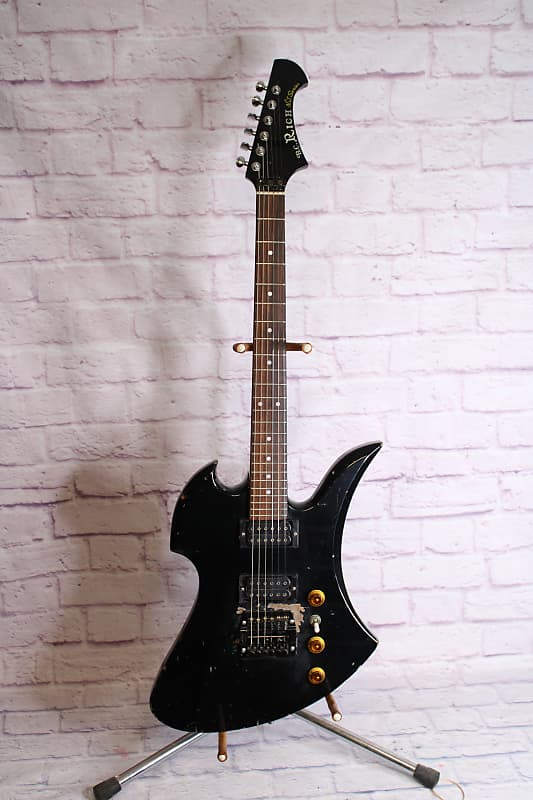 Vintage 1983 BC Rich Mockingbird - Black w/ added Kahler | Reverb