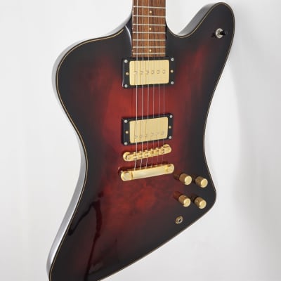 Manson 'F' Style Solid Arch Top Guitar (Crimson Burst) | Reverb