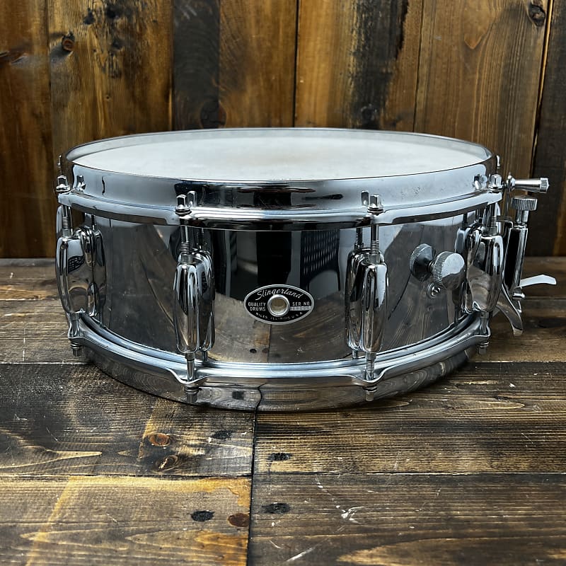 Slingerland 14x5 Snare Drums 1980's - Chrome Over Wood | Reverb