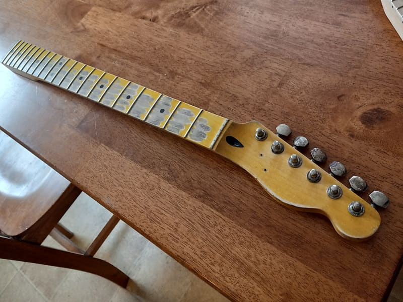 Genuine Fender Squier Relic Tele neck Aged Nitro Telecaster | Reverb