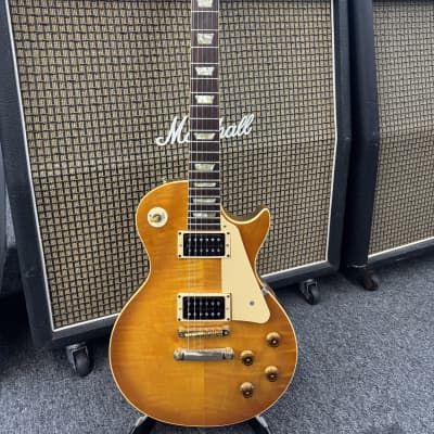 Mark Erlewine Custom Les Paul 80s - Honeyburst Gold Back | Reverb
