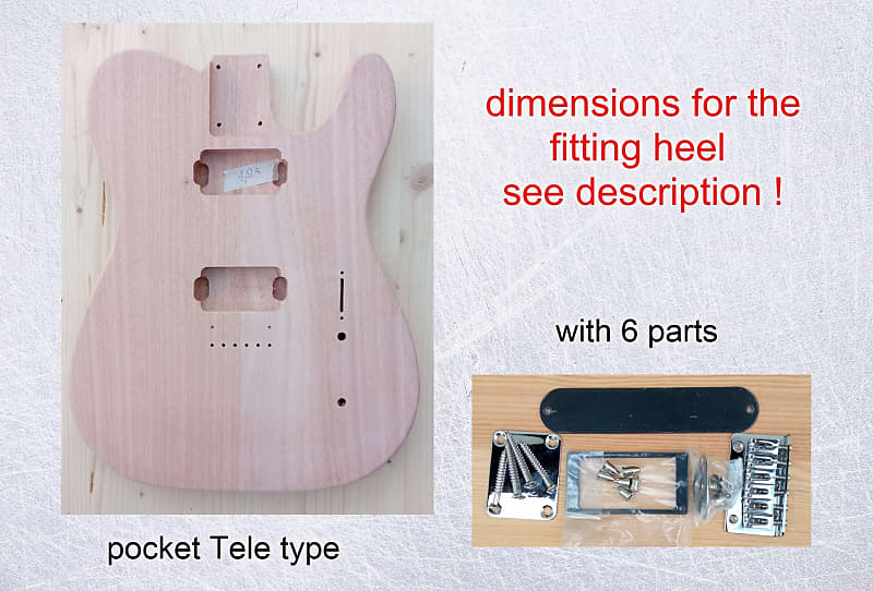 telecaster / tele style body mahogany 2 piece 1,96 kg + 6 | Reverb