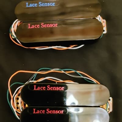 Lace Sensor Dually set (red/red and red/blue) - Black | Reverb