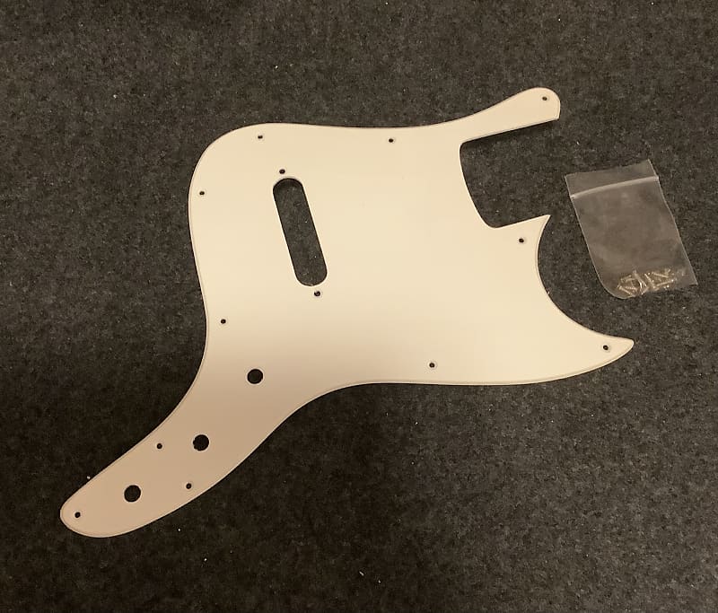 Squier Bronco Bass Pickguard White | Reverb