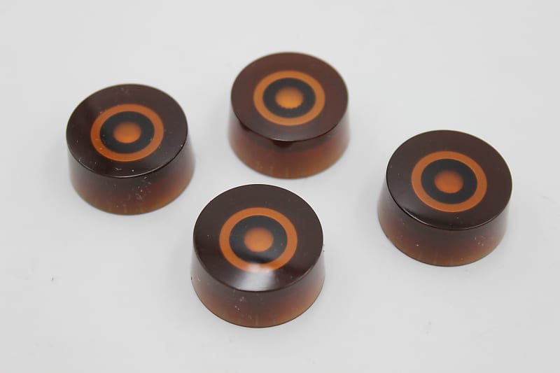 (4) LP Style Dark Amber Guitar Speed Knobs | Reverb UK