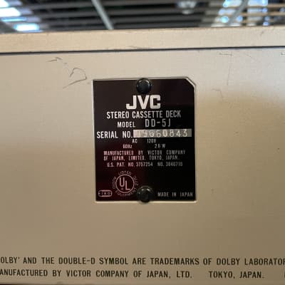 JVC DD-5 Cassette Deck | Reverb