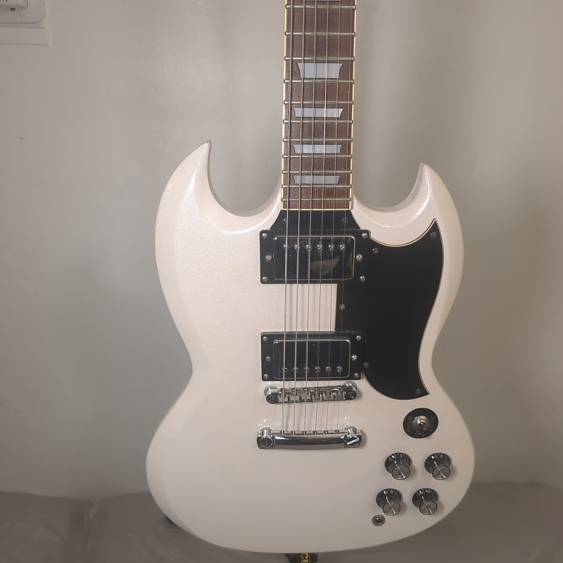 Samick SG Artist Series 1990s - Sparkle White | Reverb