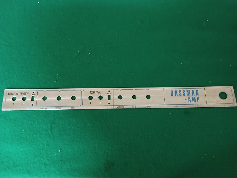 Fender Bassman 1968 Silver Face Black Line Faceplate | Reverb Canada