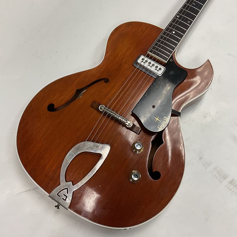 Rare 1961 Hoboken Guild Amberstar Starfire 1 Dearmond pickup | Reverb