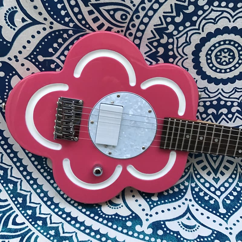 Daisy Rock Pink Flower Electric Guitar Bundle | Reverb