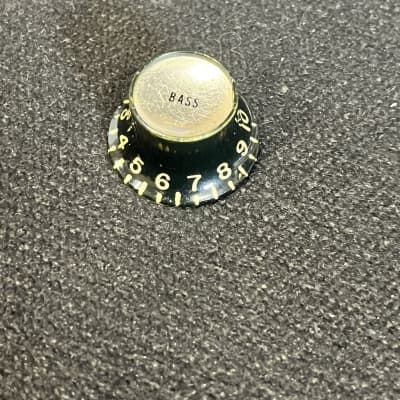 Gibson Black reflector “bass” knob 1960s | Reverb