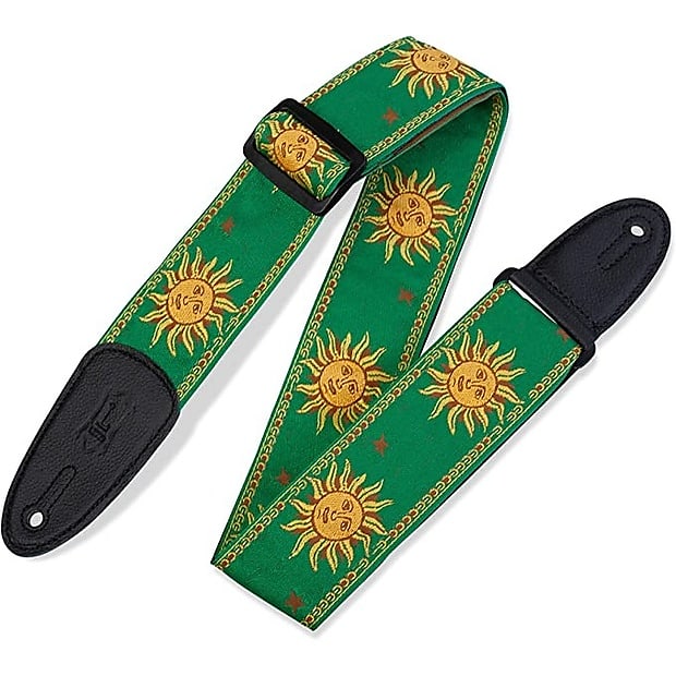 Levy's MPJG-SUN-GRN 2" Jacquard Weave Guitar Strap with Sun | Reverb
