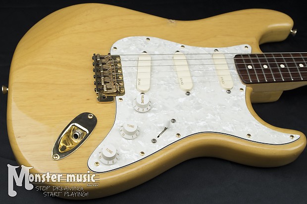 Fender Standard Strat w/EMG Pickups - Natural w/Gold Hardware | Reverb