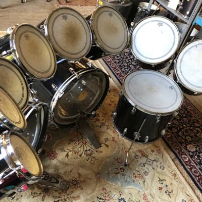 Ludwig Octaplus 1978 Black Vistalite Melodic Toms 11 PC Drum | Reverb