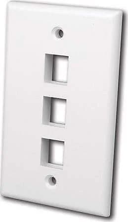 MultiMedia Keystone Wall Plate 3 Port White | Reverb