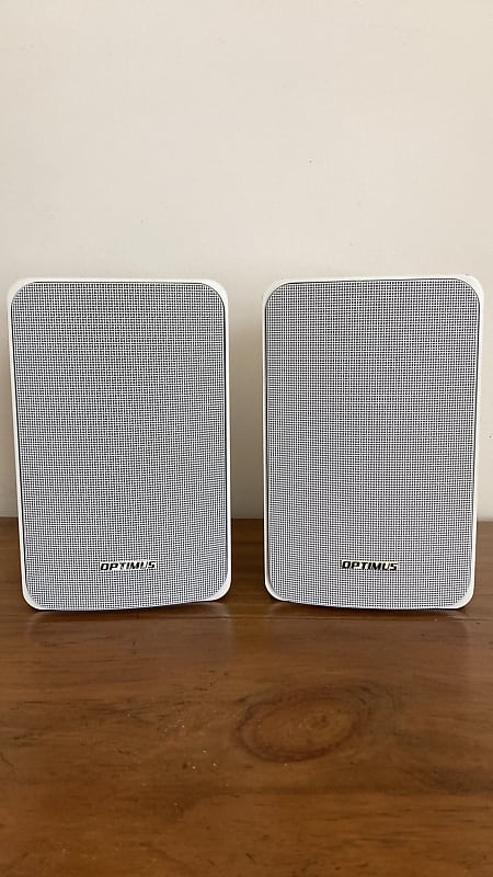 Optimus Pro 77 Bookshelf White Audio Speakers 2 Pair Set | Reverb