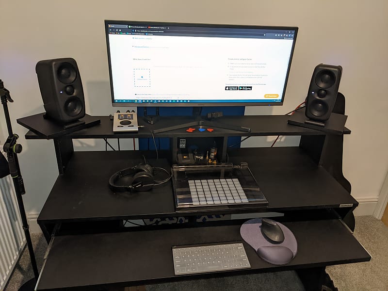 Glorious Studio Work Bench. Black Desk | Reverb