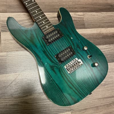 Samick LSR-25 Blue Green Trans Electric Guitar | Reverb