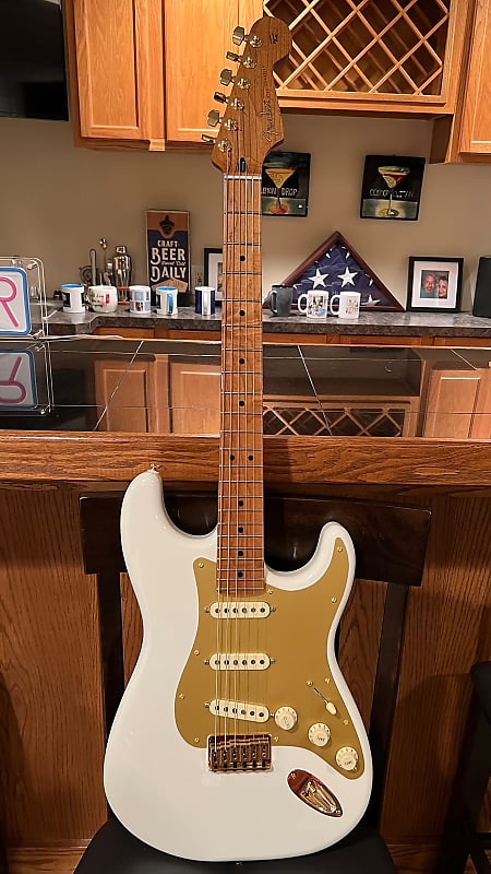 Fender Stratocaster Partscaster Hard Tail 2022 Olympic White | Reverb