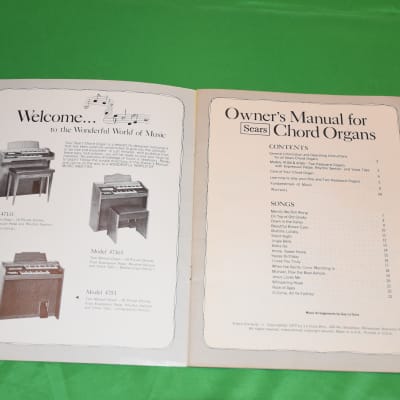 Sears Model 47165 Chord Organ - Late 1970s | Reverb