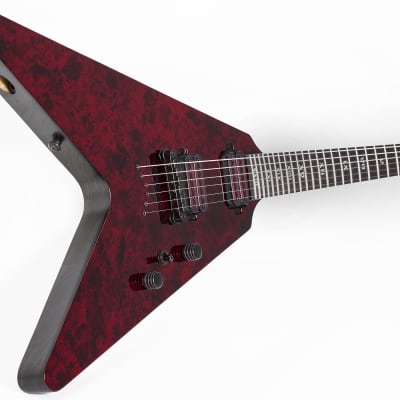 Schecter V-1 Apocalypse Red Reign Electric Guitar Prototype | Reverb