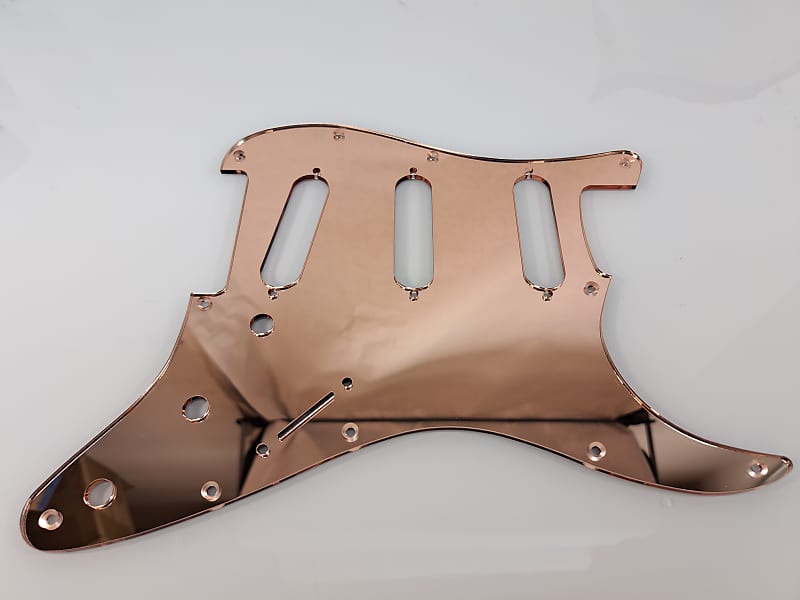 Rose Gold Mirror Acrylic SSS pickguard Fits Fender Strat | Reverb