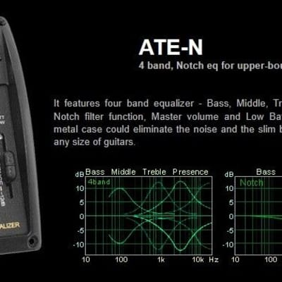 ARTEC ATE-4 Acoustic Guitar 4 Band Equalizer EQ Preamp & | Reverb