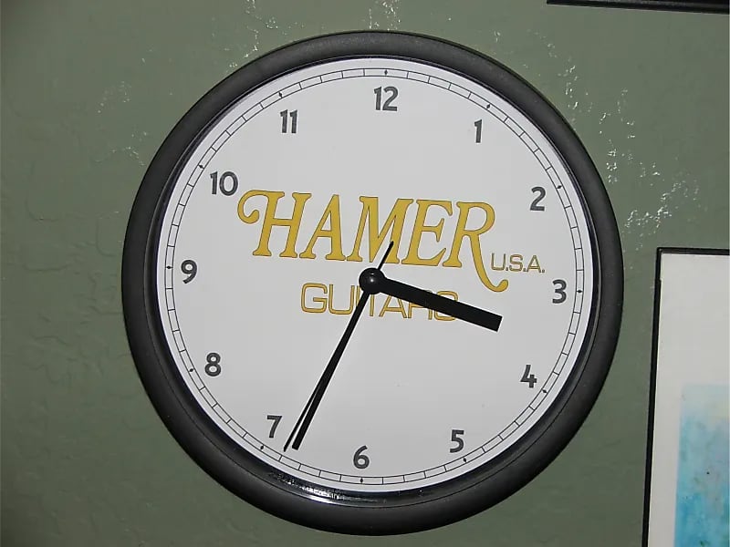 Hamer Studio wall clock..8.5" diameter...quartz movement... | Reverb