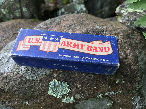 Harmonic Reed Corporation US Army Band Harmonica 1940s | Reverb