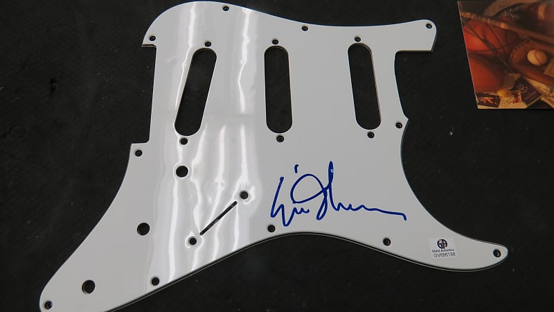 Fender Stratocaster Pickguard Autographed by Eric Johnson w/ | Reverb