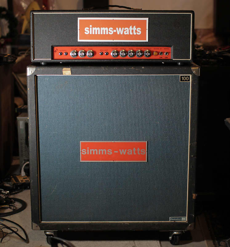Simms Watts AP100 MK II Head & Cabinet ( Early 70's Hiwatt | Reverb