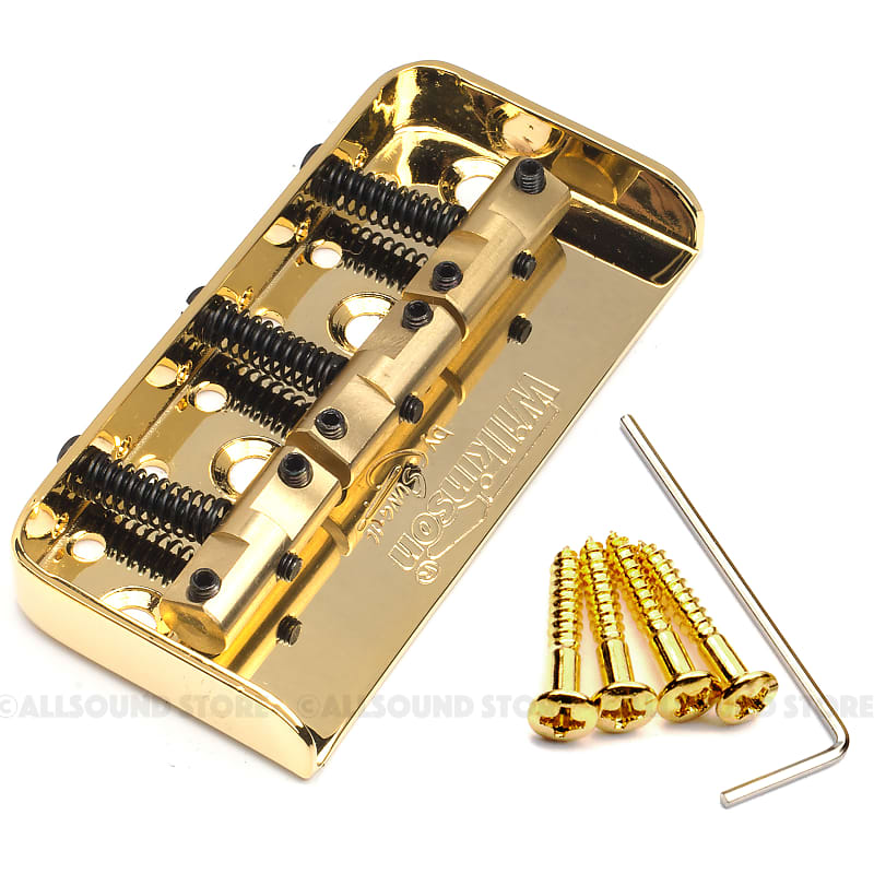 Wilkinson WTBS SHORT GOLD Telecaster Guitar Bridge w/ | Reverb