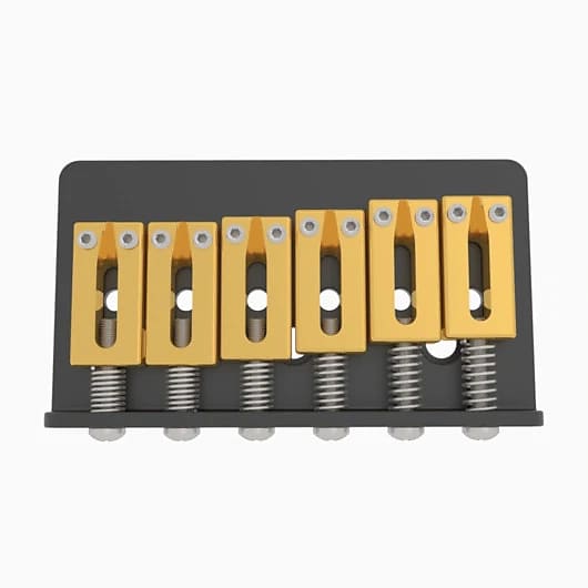 Hipshot 6 String Hardtail Guitar Bridge - Modern - Gold - | Reverb