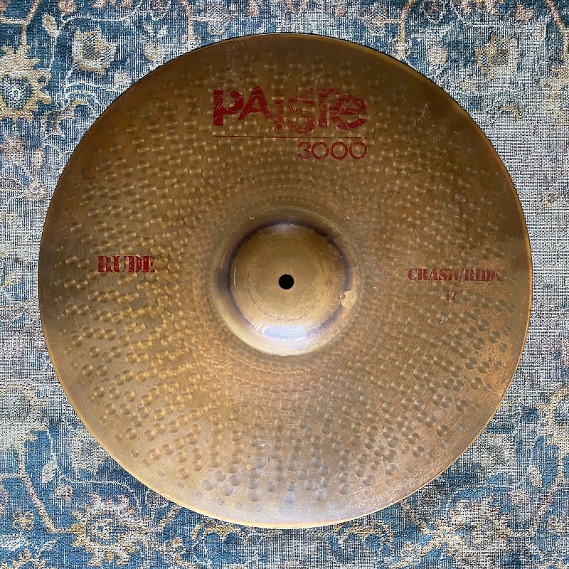 Rare Red Label Paiste 3000 RUDE 17” Crash Ride 1522 g FULL | Reverb