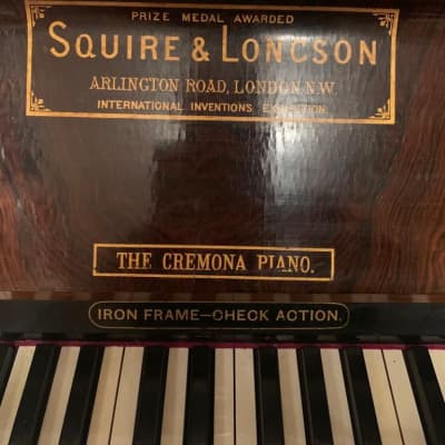 Squire and Longson The Cremona Piano 1800s Natural Dark | Reverb UK