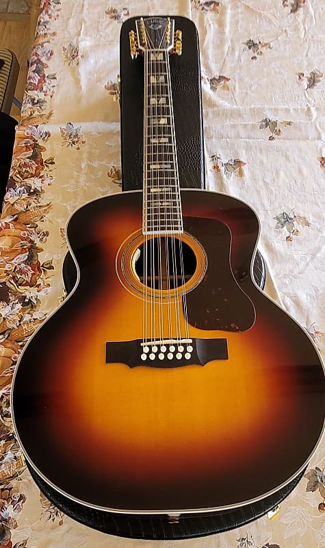 Guild 512-e 12 string BEST DEAL Antique Burst 2022 - | Reverb