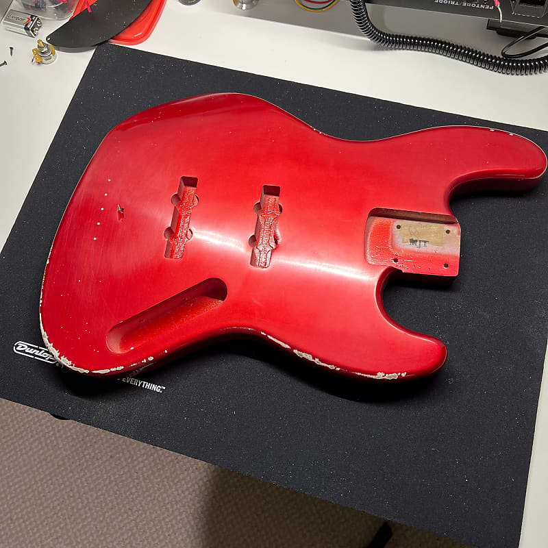 MJT Bass Body - Candy Apple Red | Reverb