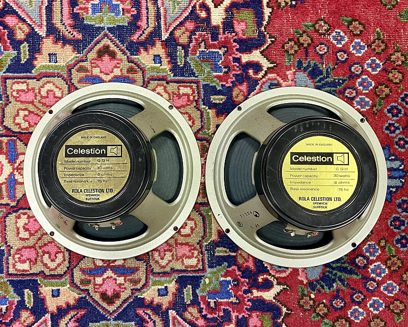 Celestion G12H T1234 - 1976 - Blackbacks Pair | Reverb