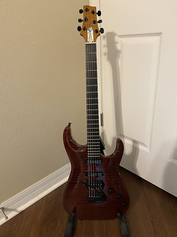 Warmoth Carved Top Soloist Mahogany Flamed Maple | Reverb