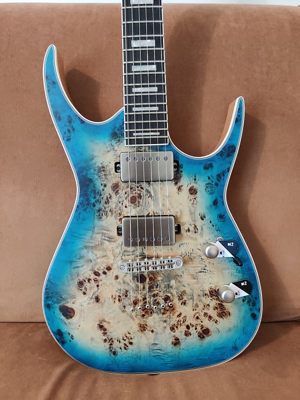 Dean Select Exile Select Burled Poplar STQB Blueburst six | Reverb