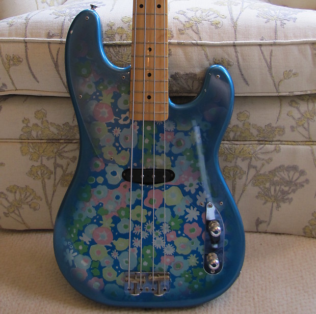 Fender 1954 Reissue Blue Flower/Paisley/Floral Precision Bass | Reverb