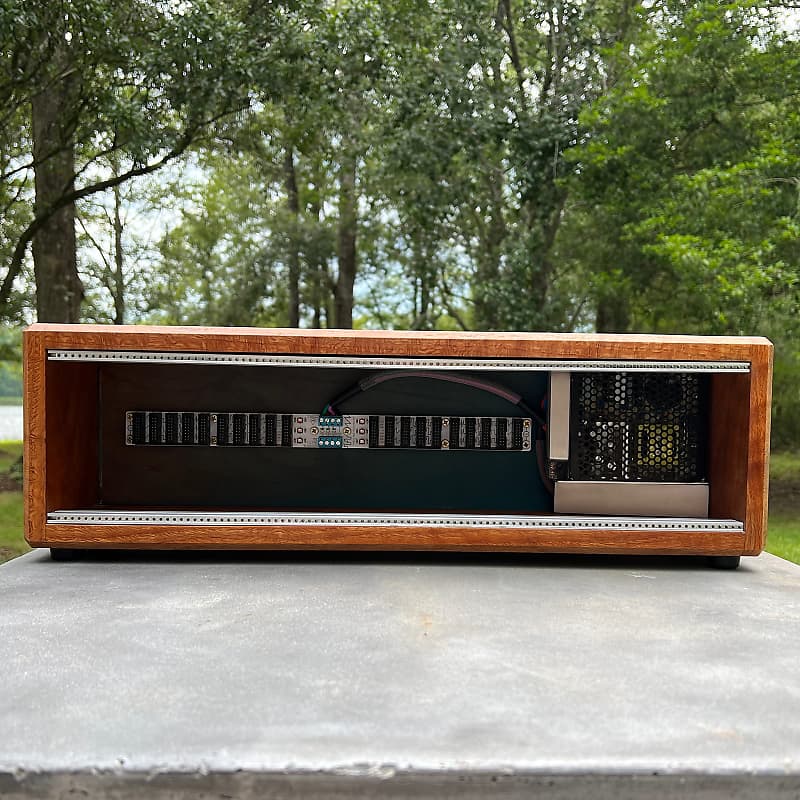 3u 104hp solid oak powered Eurorack case | Reverb