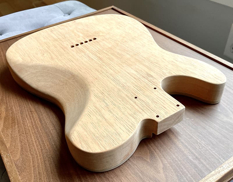 Chambered Telecaster Body - Voronoi Chambers - Walnut on | Reverb