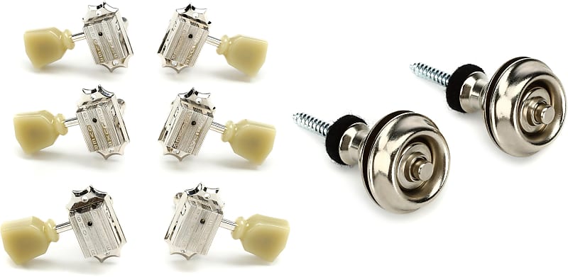 Grover 135N Vintage Tuning Machines Set - Nickel Bundle with | Reverb