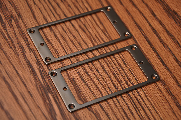 US Made Smoked Black Nickel Humbucker Pickup Rings 2015 | Reverb