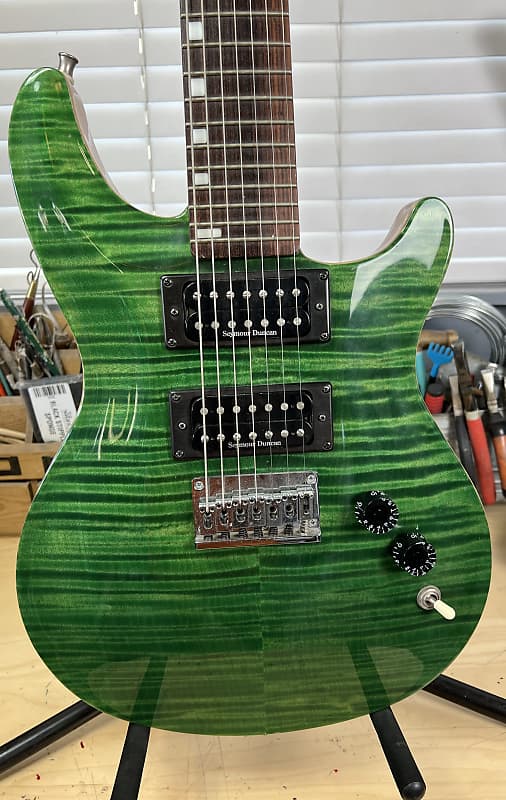 Warmoth PRS body shape 2002-03 Green Flame Top Custom | Reverb